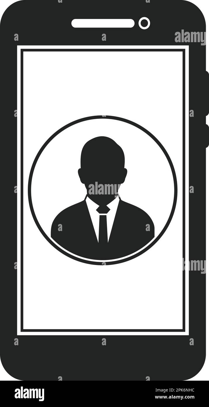Mobile User Icon. Flat style vector EPS Stock Vector Image & Art - Alamy