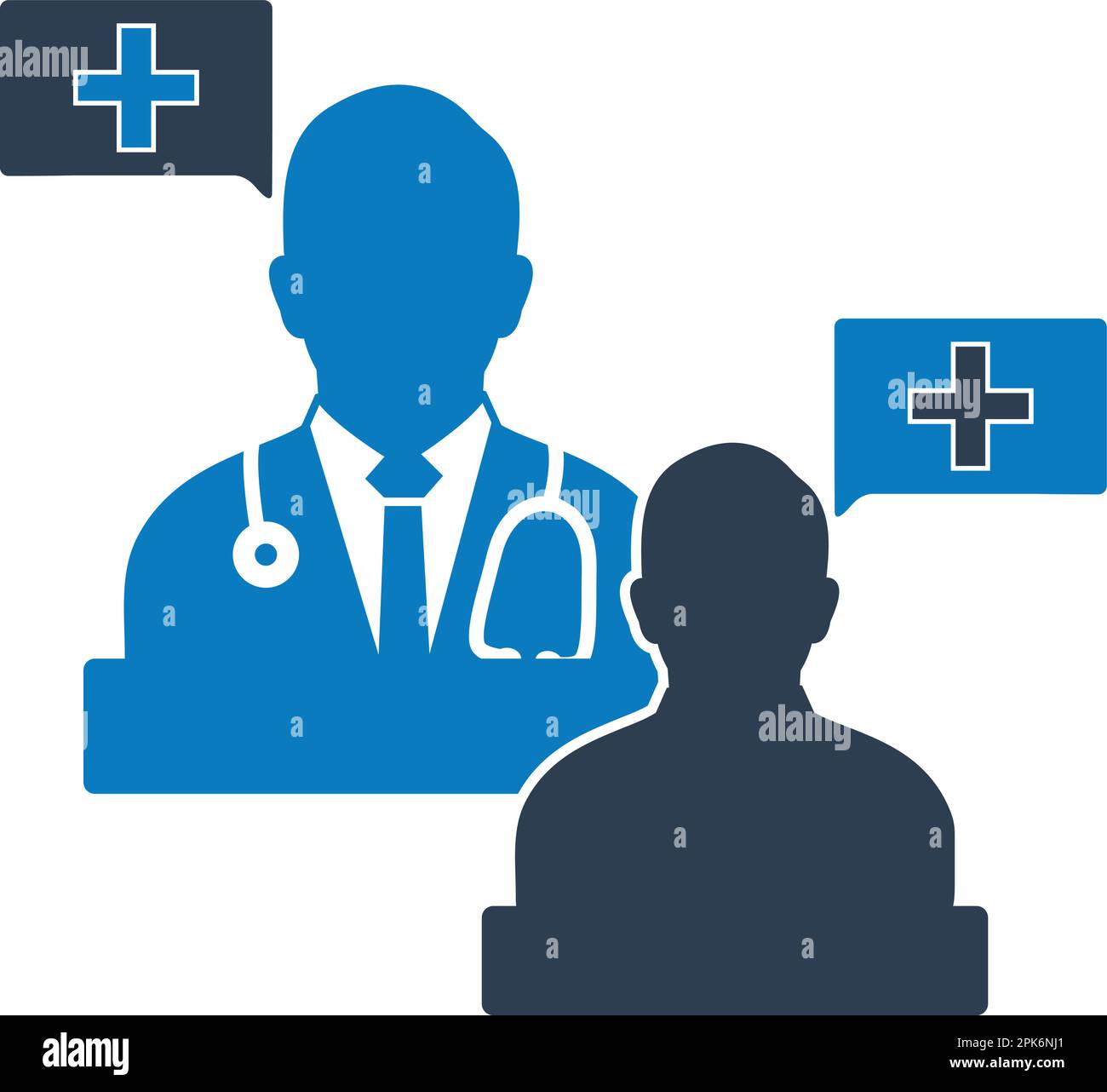 Medical consultant icon. Flat style vector EPS Stock Vector Image & Art ...