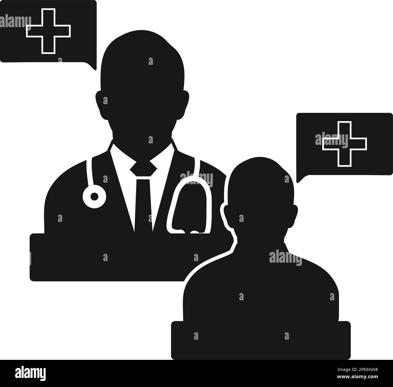 Medical consultant icon. Flat style vector EPS Stock Vector Image & Art ...