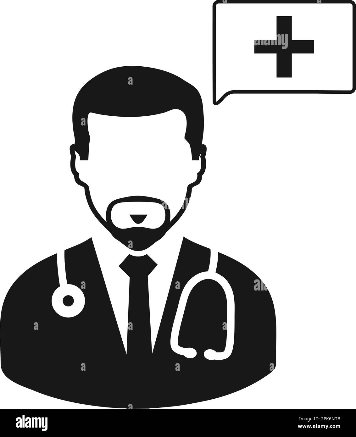 Medical consultant icon. Flat style vector EPS Stock Vector Image & Art ...