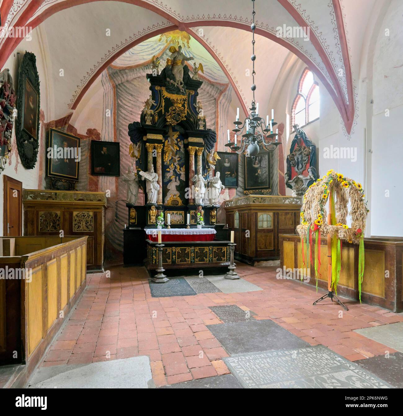 Altenkirchen village church, Ruegen island, Mecklenburg-Western ...