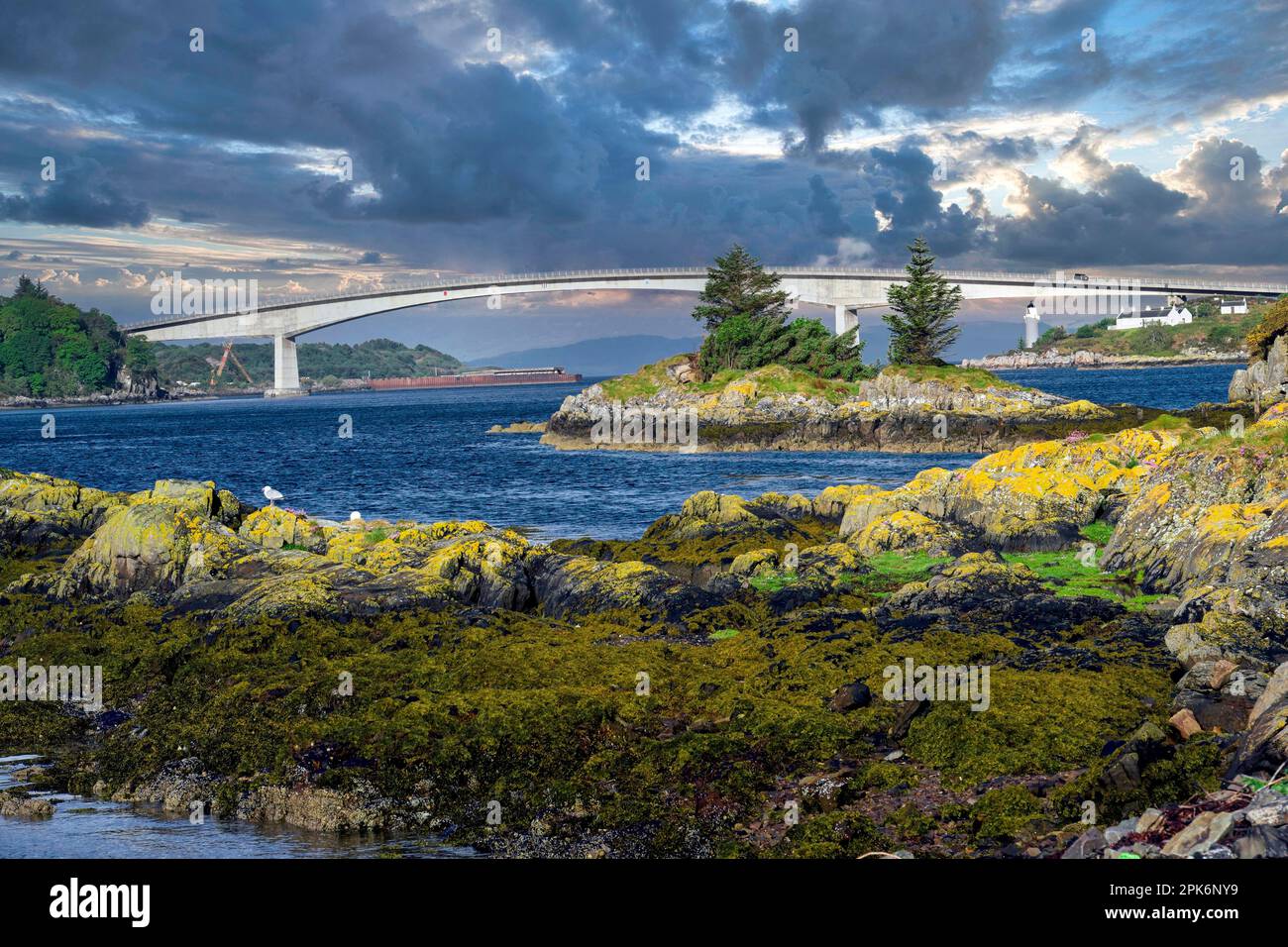 Motorway bridge to Isle of Skye, Kyle of Lochalsh, Highland, Inner ...
