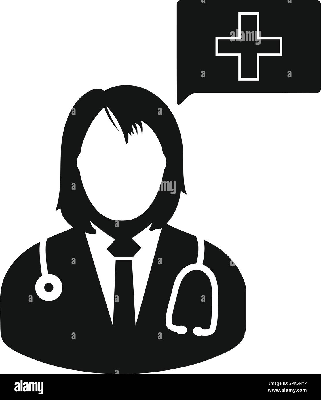 Medical consultant icon. Flat style vector EPS Stock Vector Image & Art ...