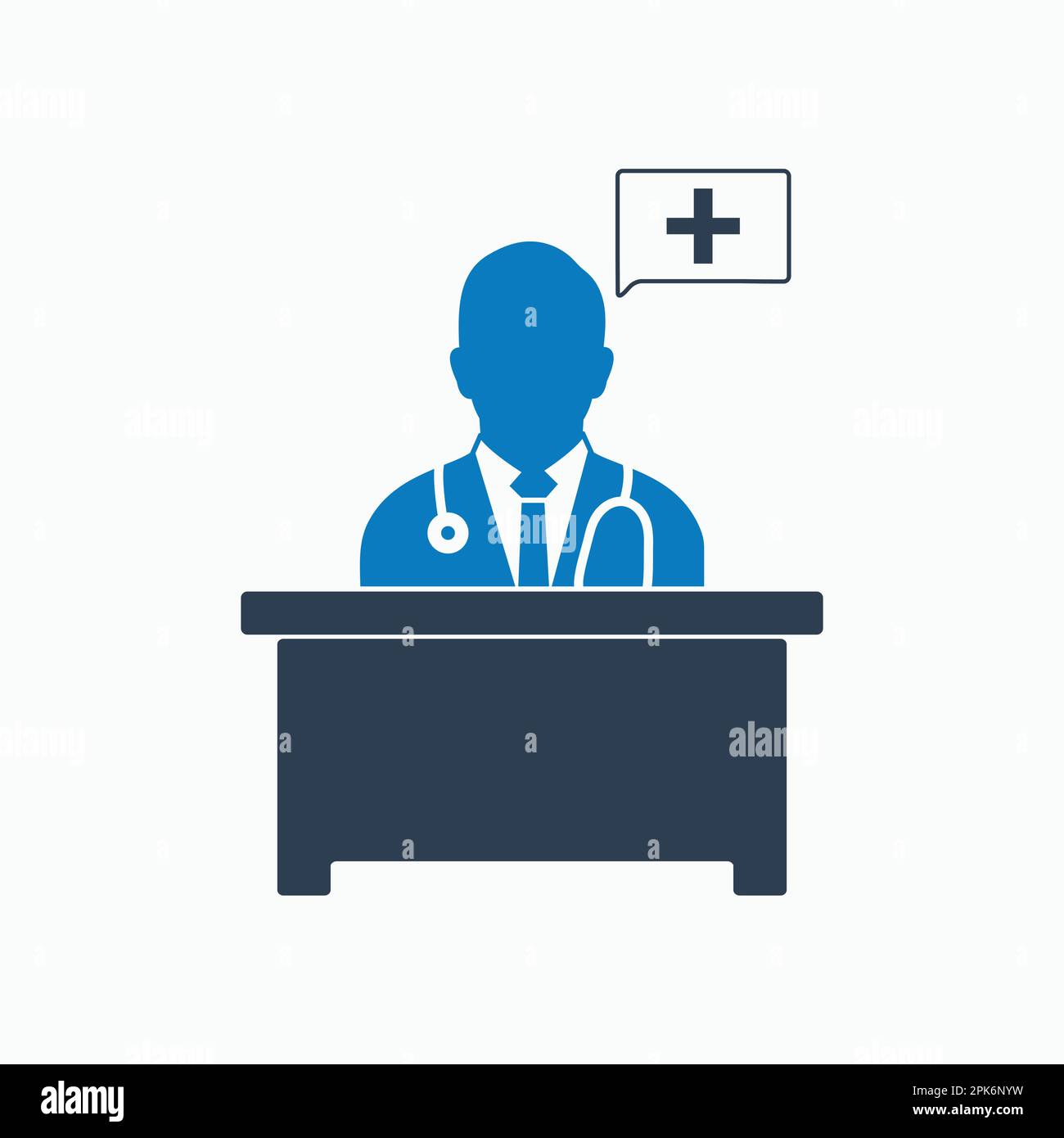 Medical consultant icon. Flat style vector EPS Stock Vector Image & Art ...