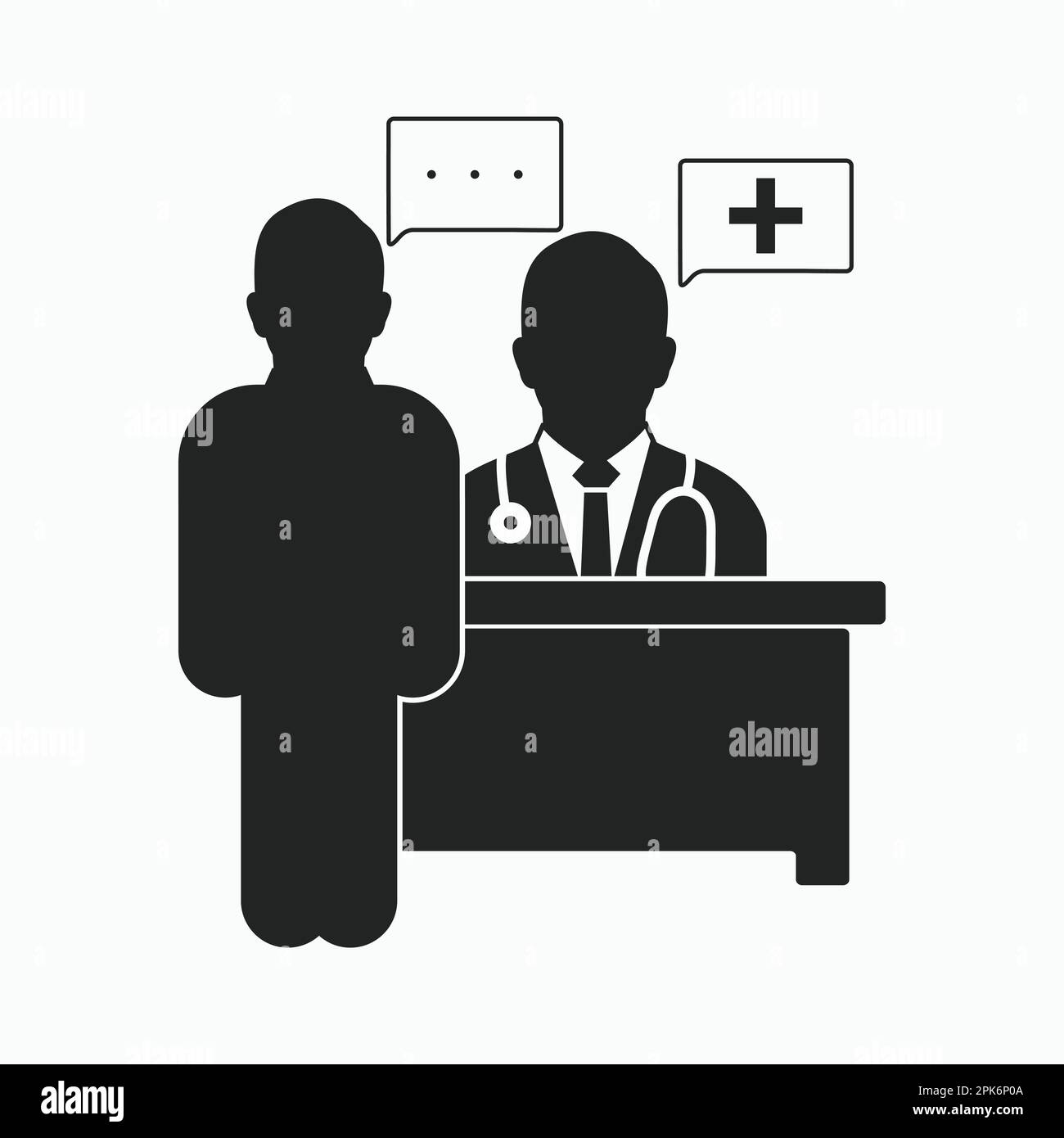 Medical consultant icon. Flat style vector EPS Stock Vector Image & Art ...