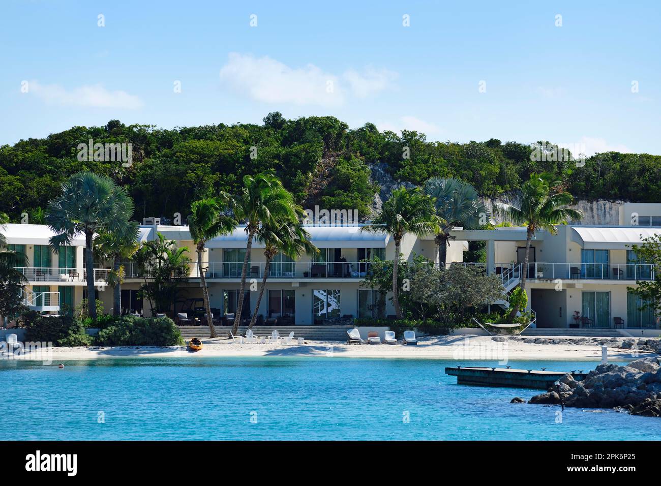 Residence of the Aga Khan, Bell Island, Exuma Cays, Bahamas Stock Photo ...