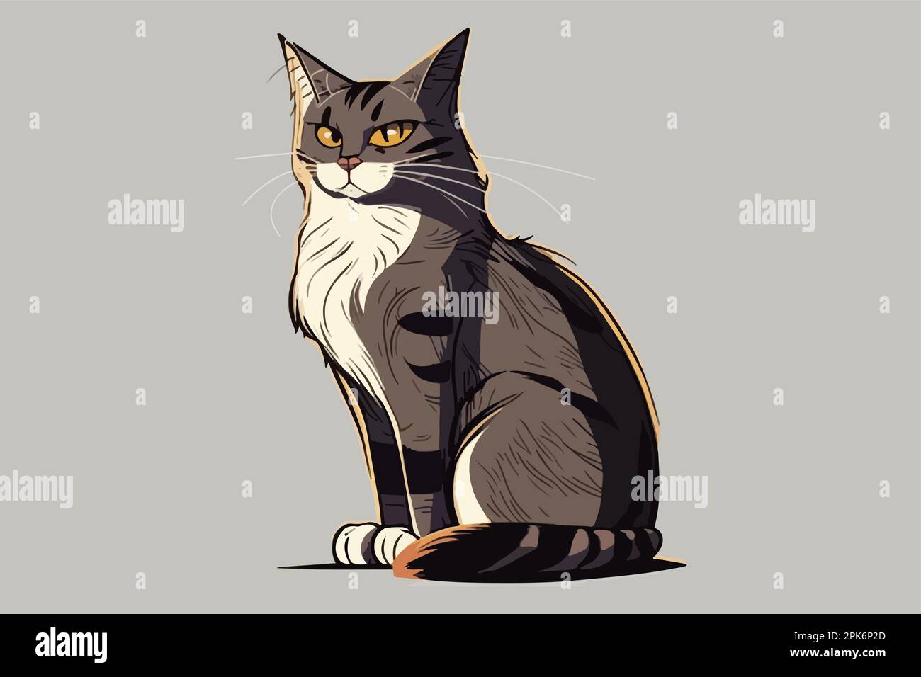 Cat full body character cartoon vector illustration Stock Vector Image ...