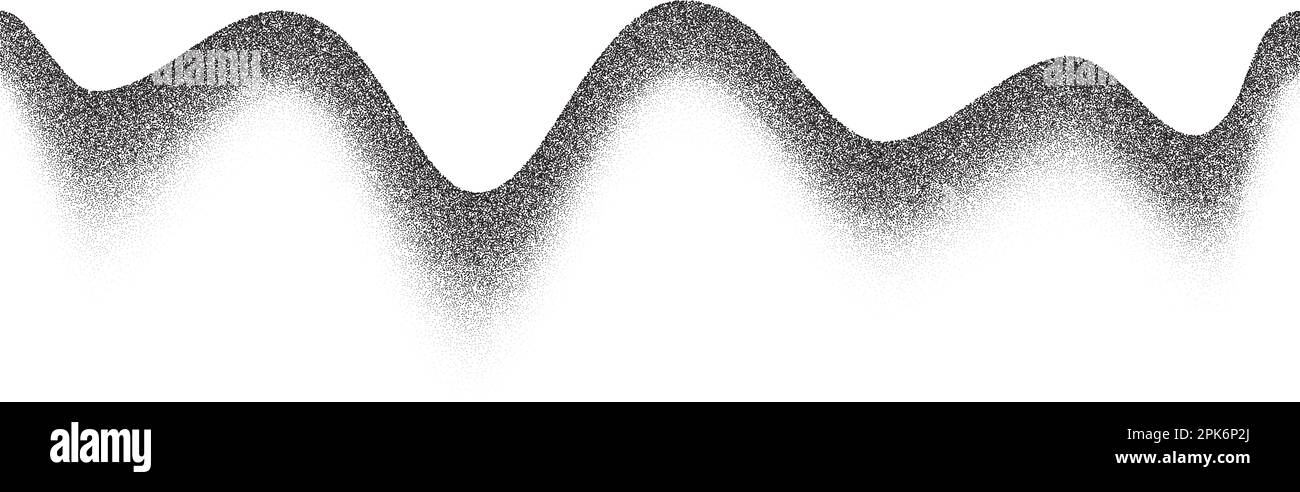 Stipple noise gradient background. Mountain landscape with sand grain ...