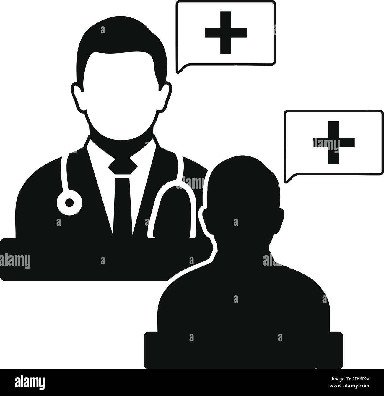 Medical consultant icon. Flat style vector EPS Stock Vector Image & Art ...