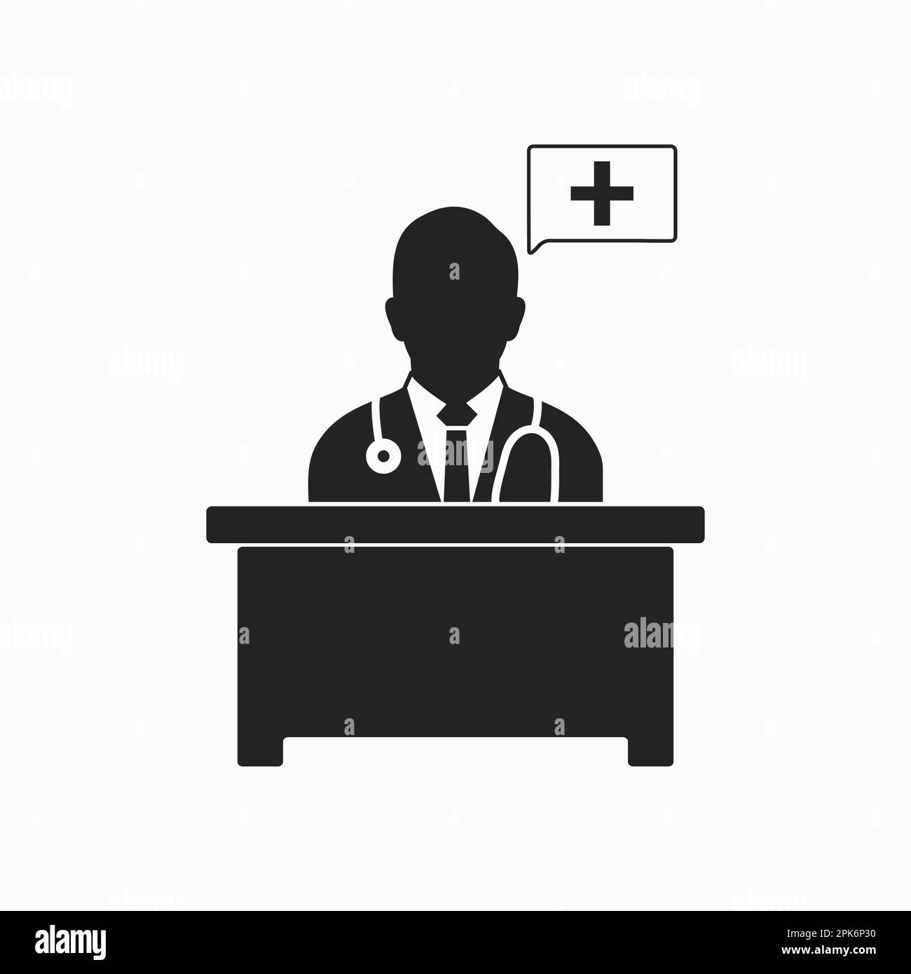 Medical consultant icon. Flat style vector EPS Stock Vector Image & Art ...