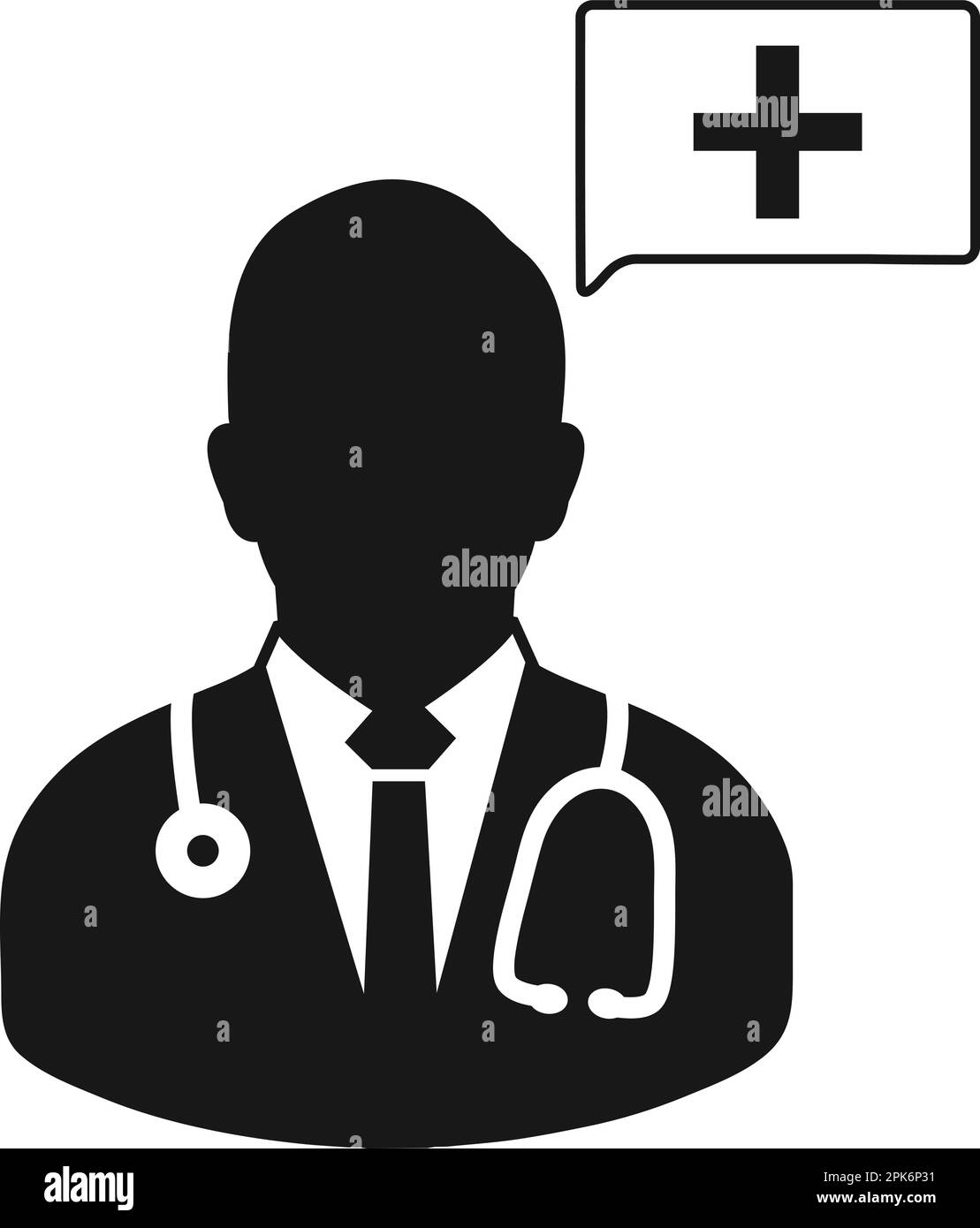 Medical consultant icon. Flat style vector EPS Stock Vector Image & Art ...