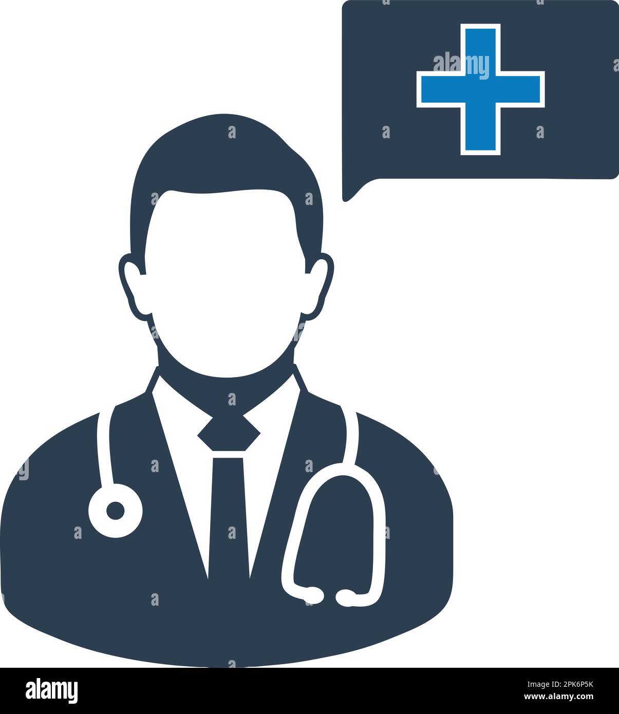 Medical consultant icon. Flat style vector EPS Stock Vector Image & Art ...