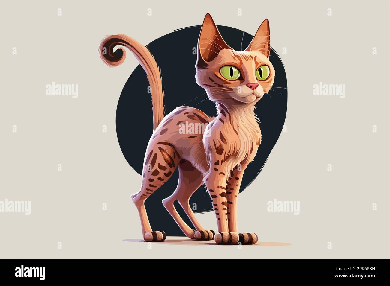 Cartoon cat full body scary Stock Vector Images - Alamy