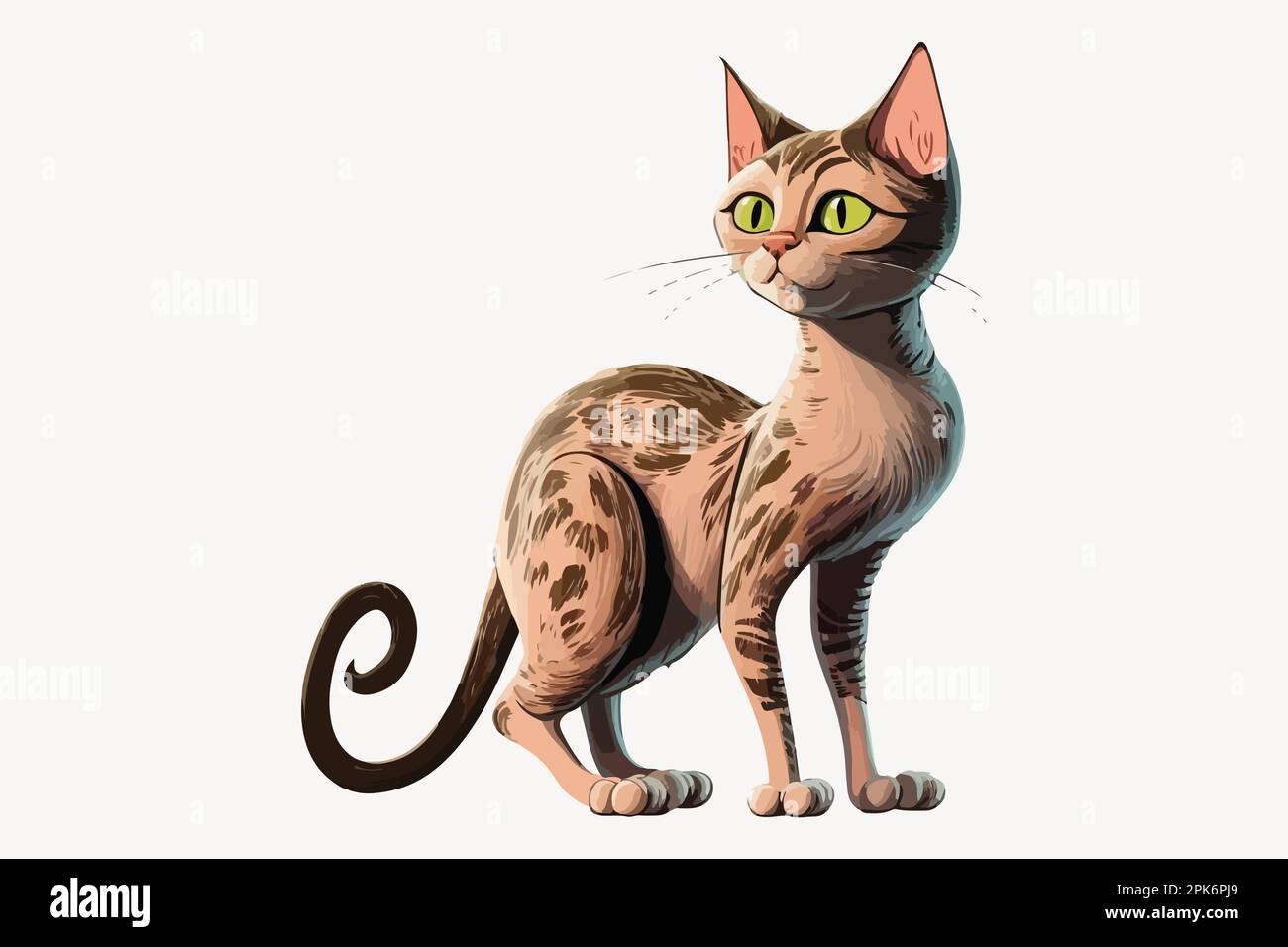 Cartoon cat full body scary Stock Vector Images - Alamy