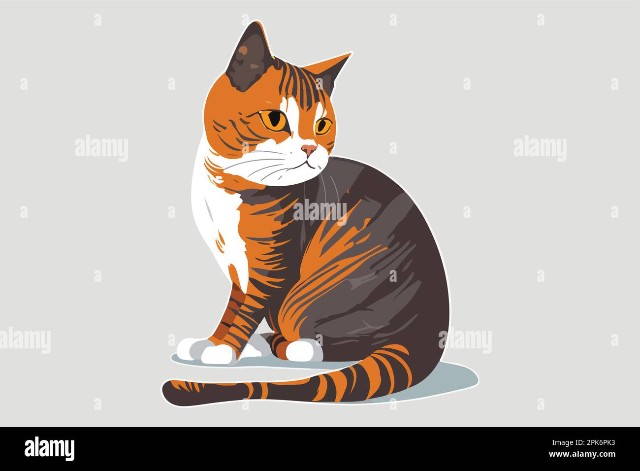 Cat Full Body Character Cartoon Vector Illustration Stock Vector Image And Art Alamy