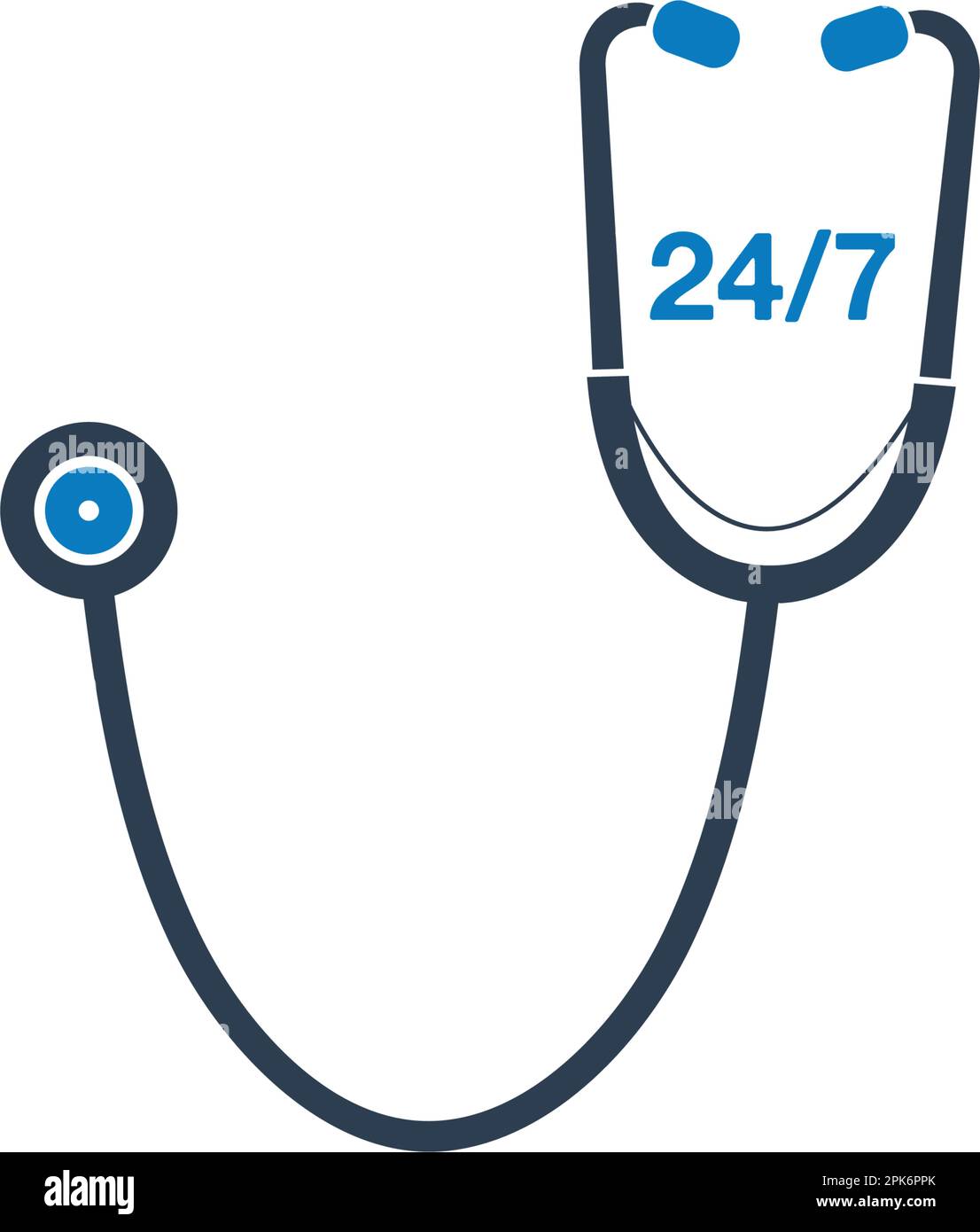 24/7 Medical Service Icon. Flat style vector EPS Stock Vector Image ...