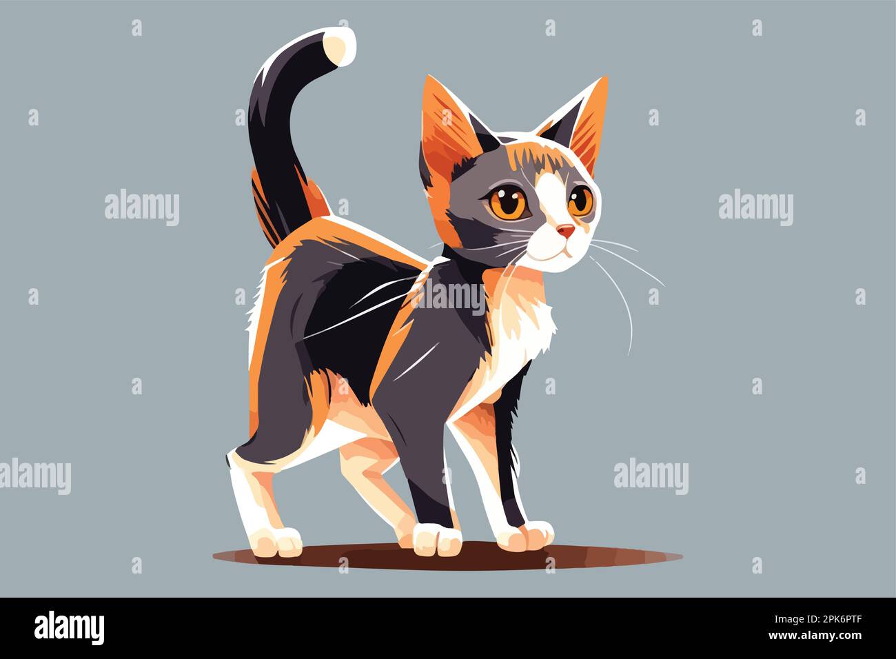 Cartoon cat full body scary Stock Vector Images - Alamy