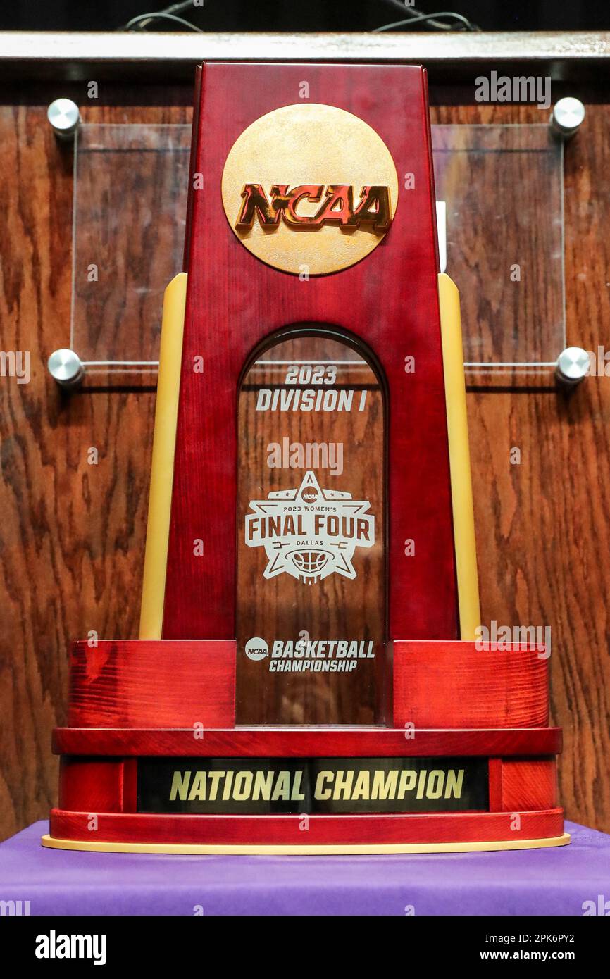 Baton Rouge, LA, USA. 5th Apr, 2023. LSU's National Championship trophy ...