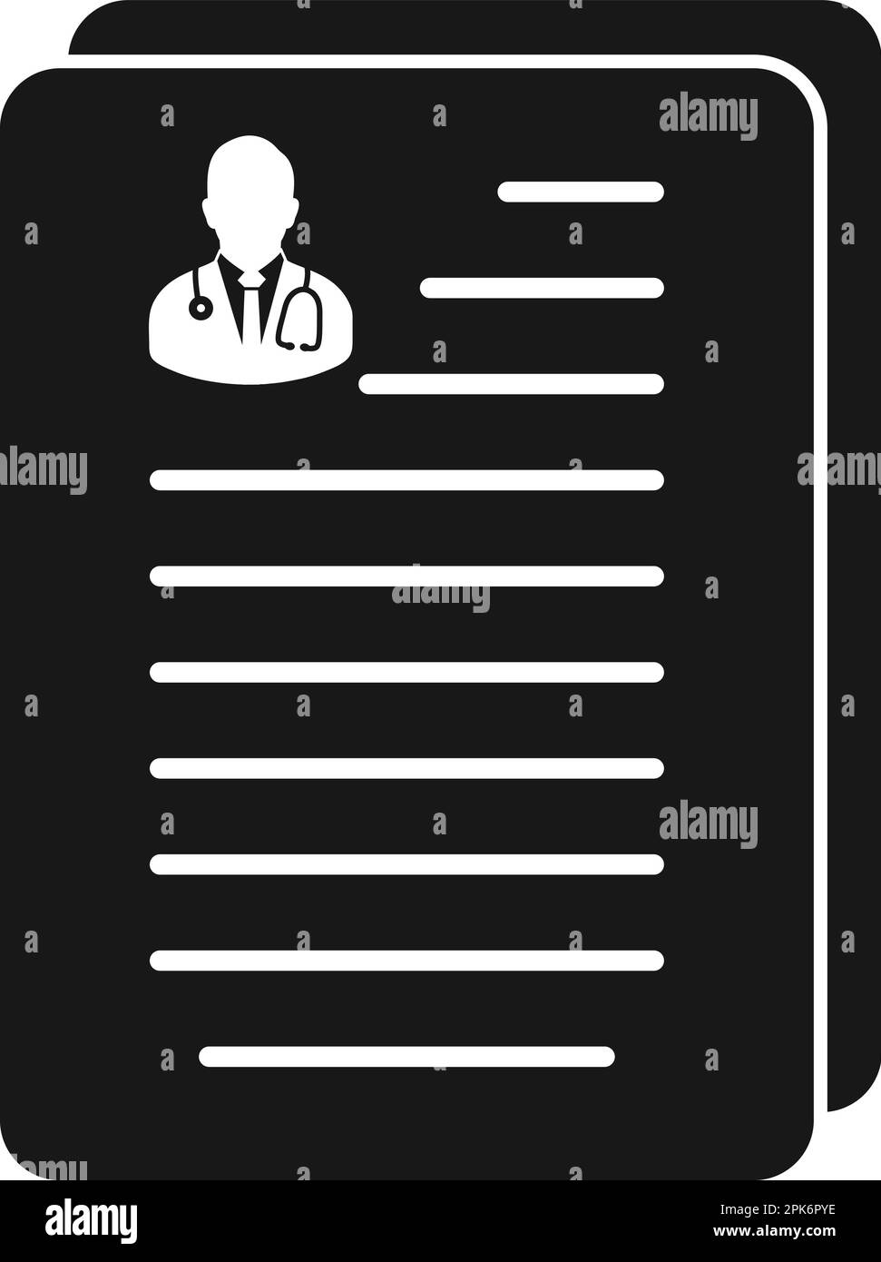 Medical Test Report Icon Flat Style Vector Eps Stock Vector Image And Art Alamy