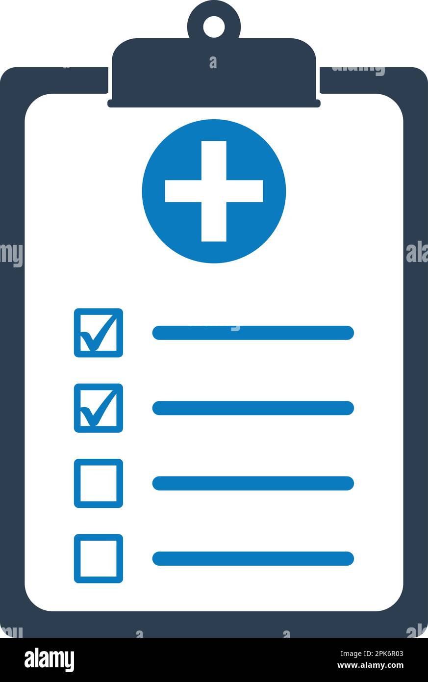Medical Test Report Icon on clipboard symbol. Flat style vector EPS ...