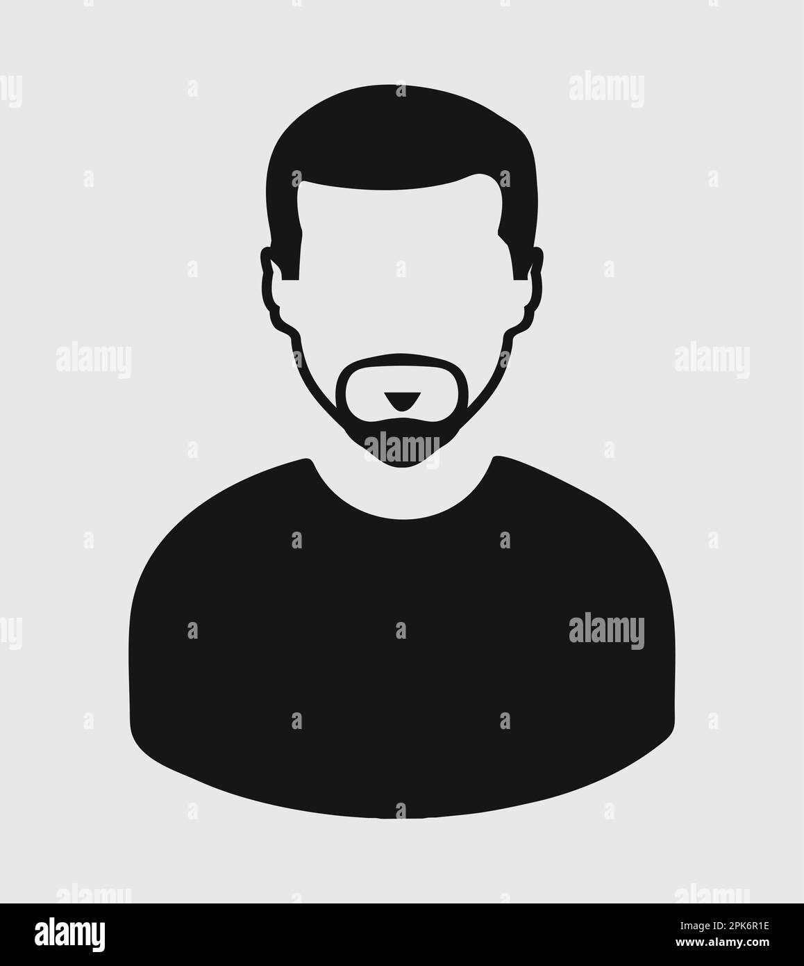 Man profile Icon on gray Background Stock Vector Image & Art - Alamy