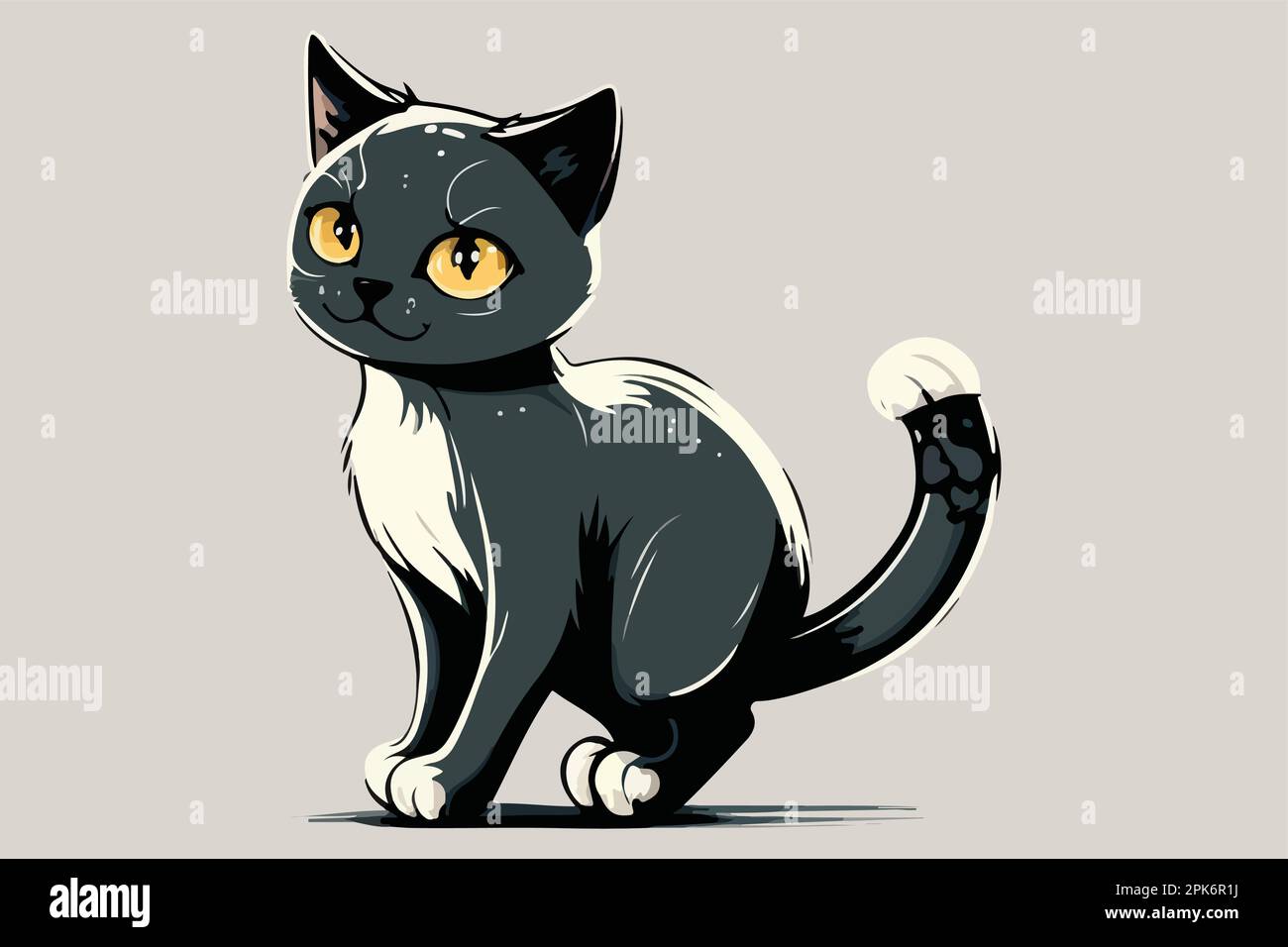 Cartoon cat full body scary Stock Vector Images - Alamy