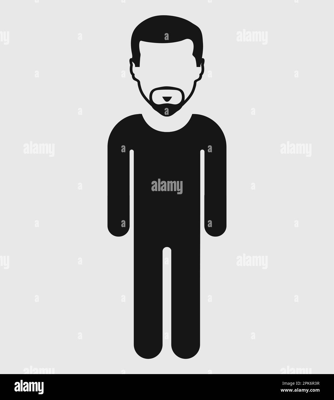 Standing Man profile Icon. Flat style vector EPS Stock Vector Image ...