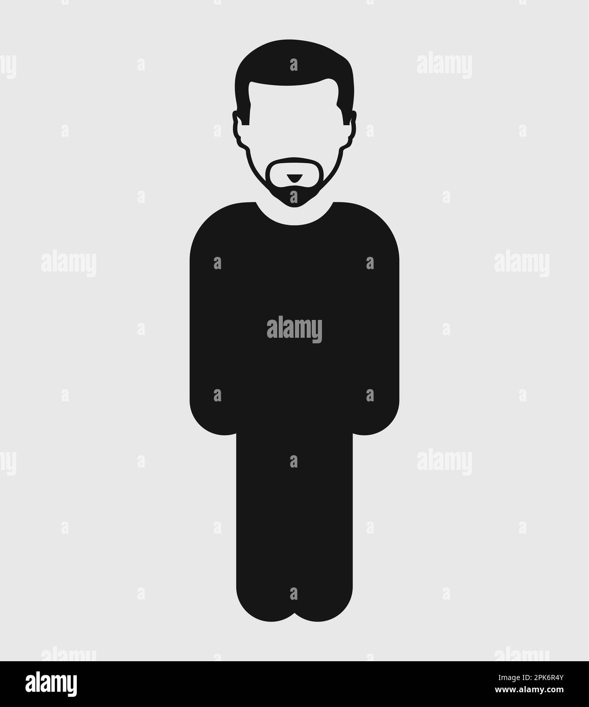Standing Man profile Icon. Flat style vector EPS Stock Vector Image ...