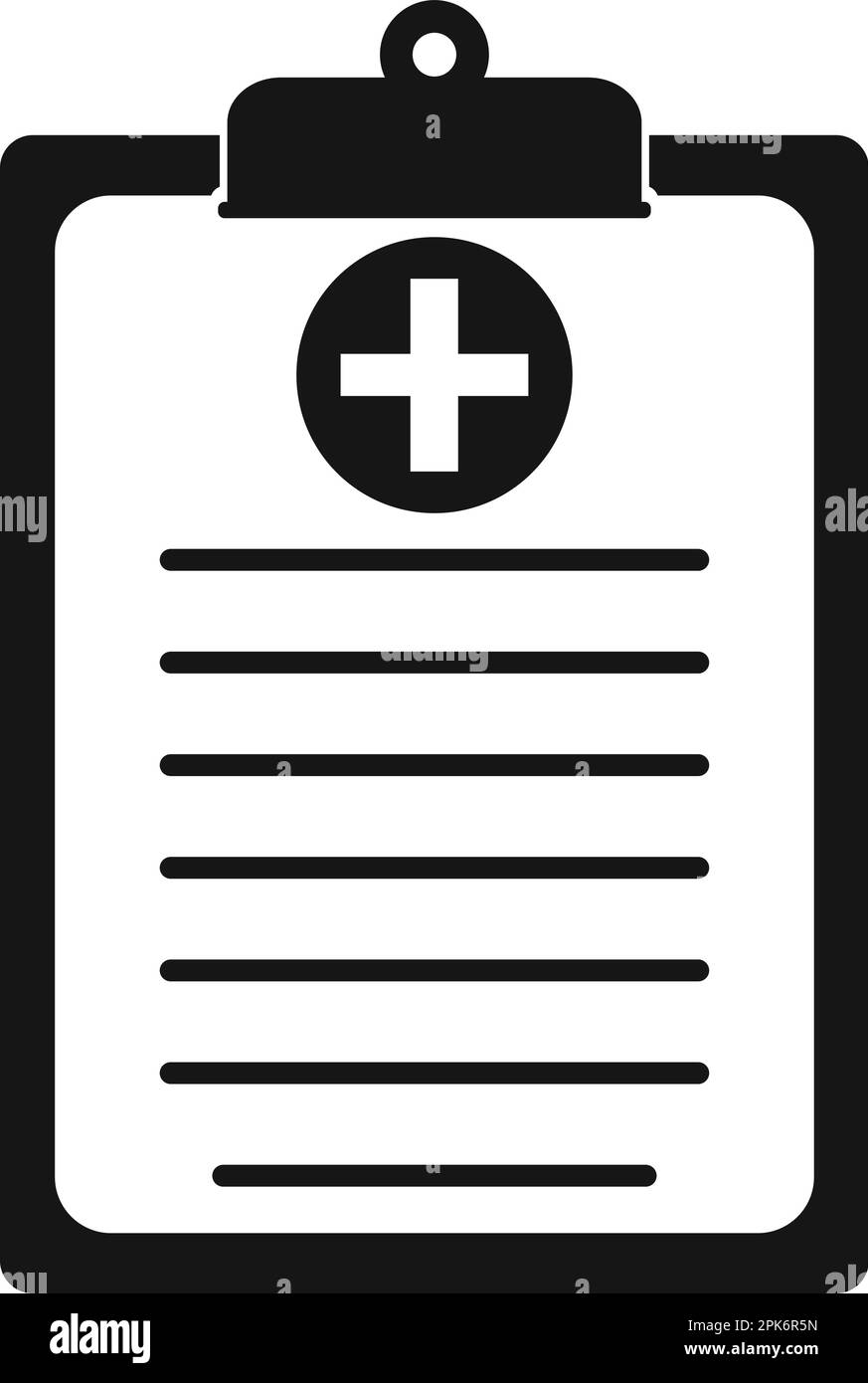 Medical Test Report Icon on clipboard symbol. Flat style vector EPS ...