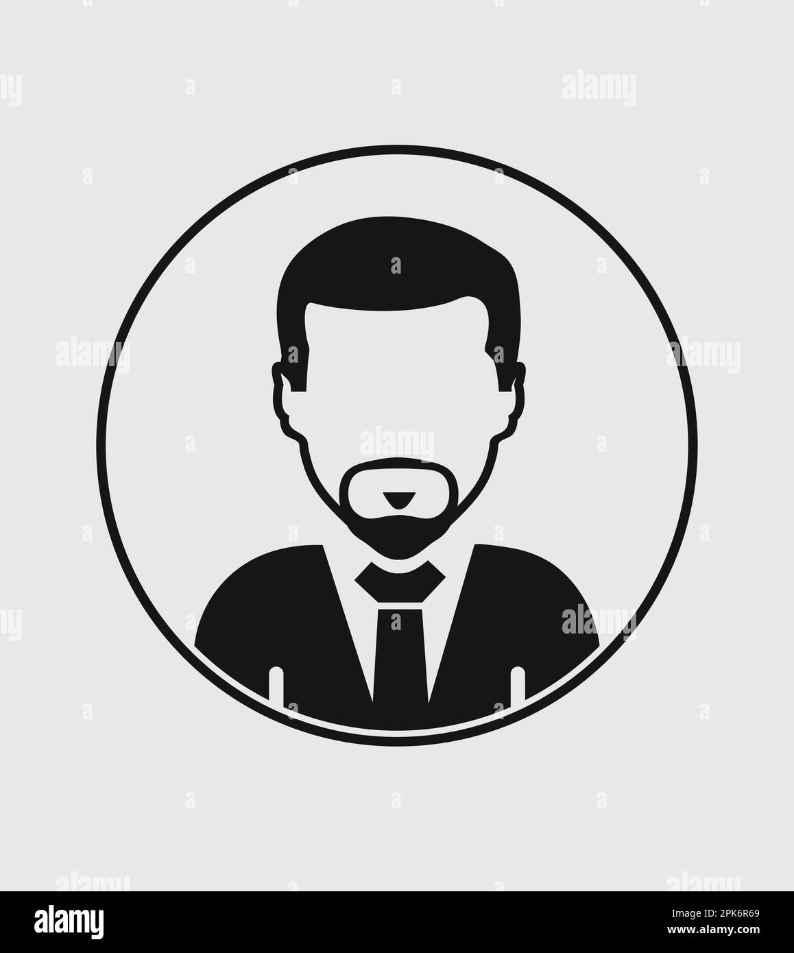 Corporate man Icon with circle shape. Flat style vector EPS Stock ...