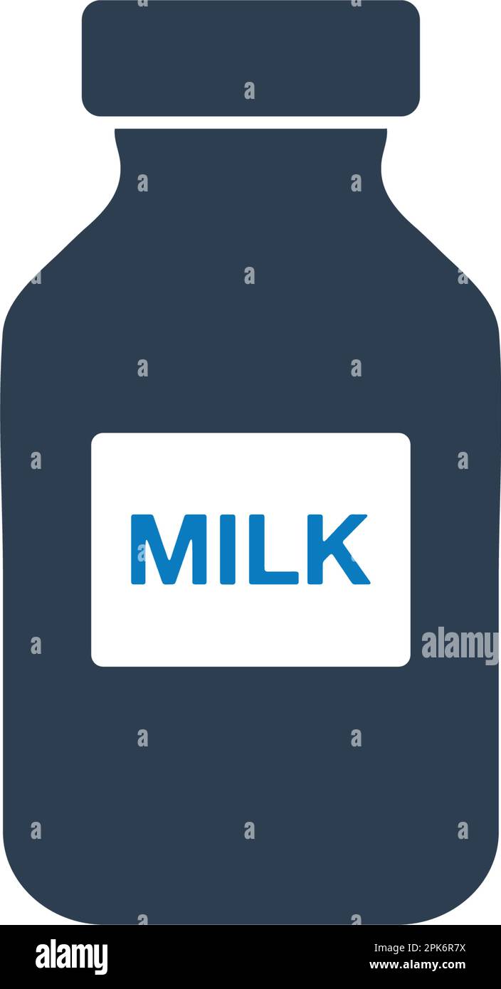 Milk icon. Editable Vector EPS Symbol Illustration Stock Vector Image ...