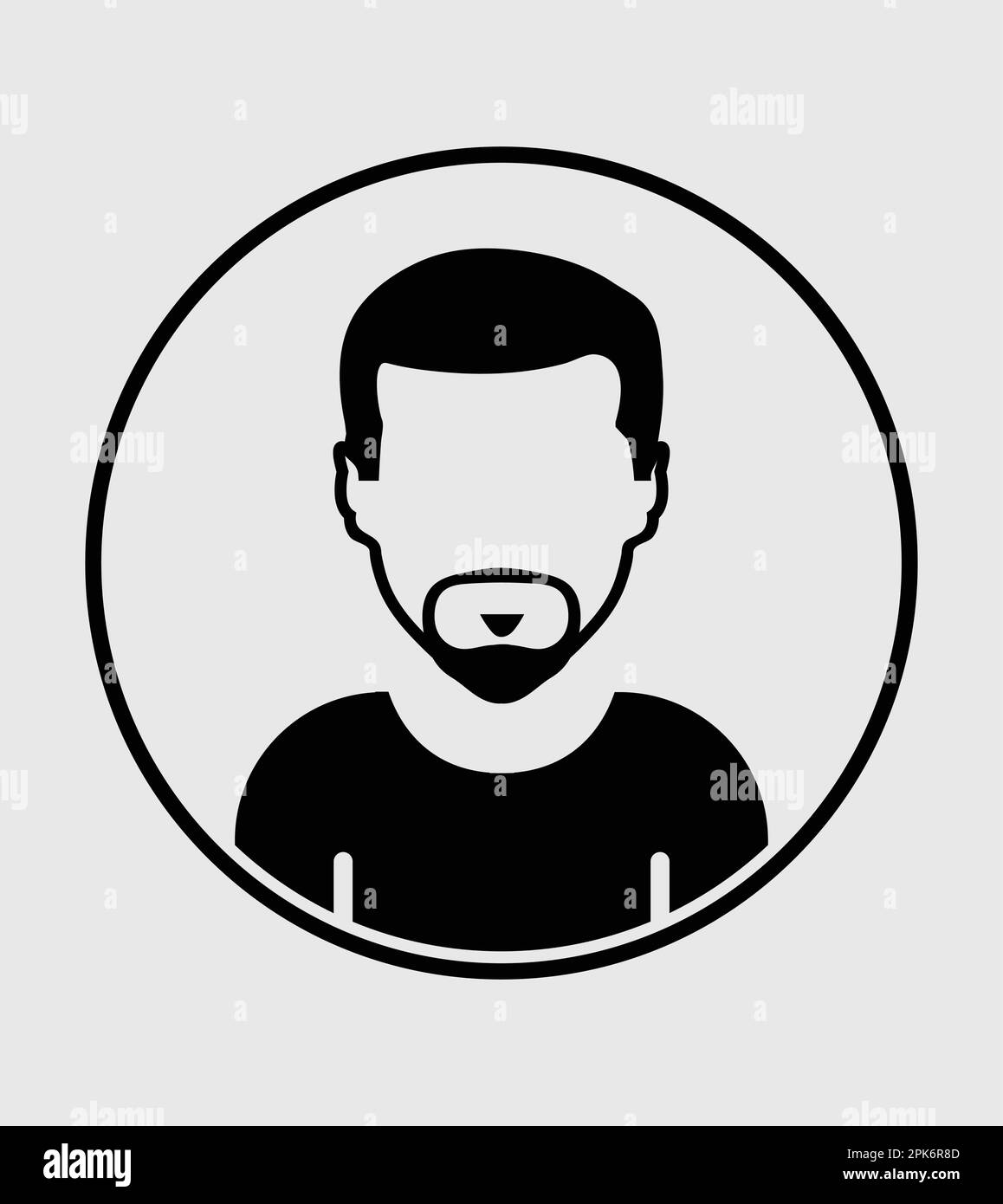 Man profile Icon with circle shape on gray Background Stock Vector ...