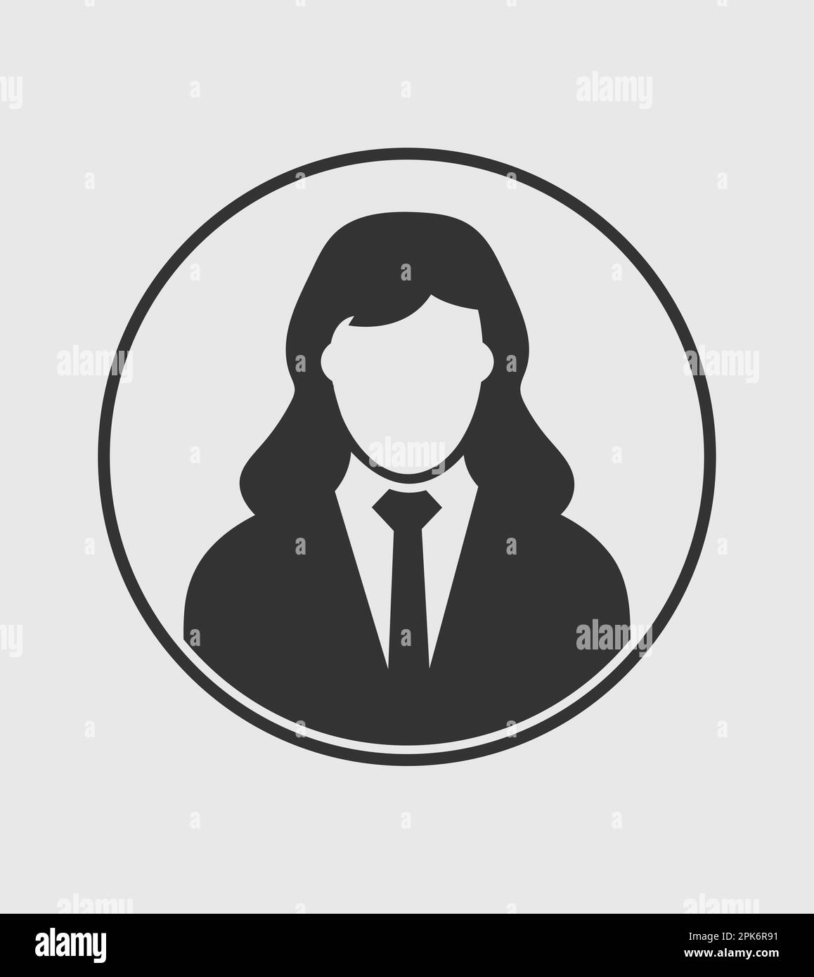 Corporate woman Icon with circle shape. Flat style vector EPS Stock ...