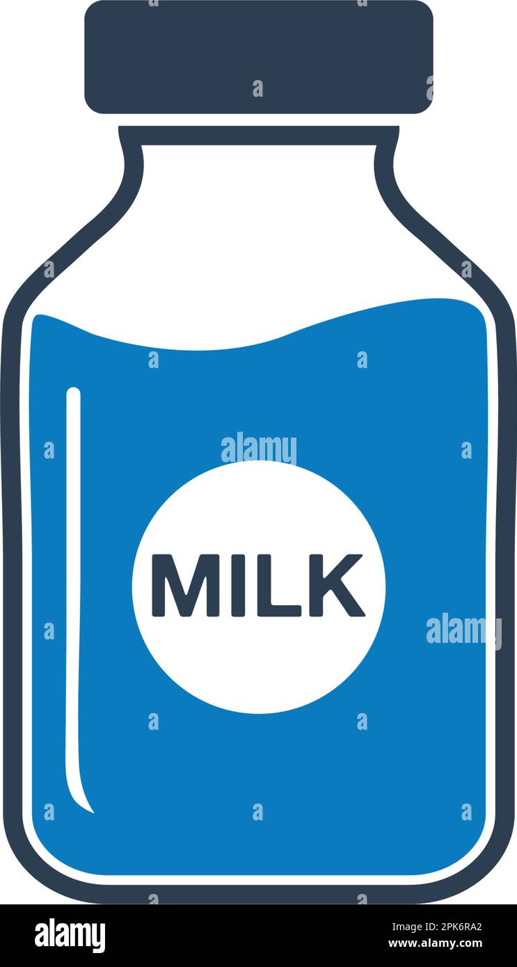 Milk Bottle icon. Editable Vector EPS Symbol Illustration Stock Vector ...