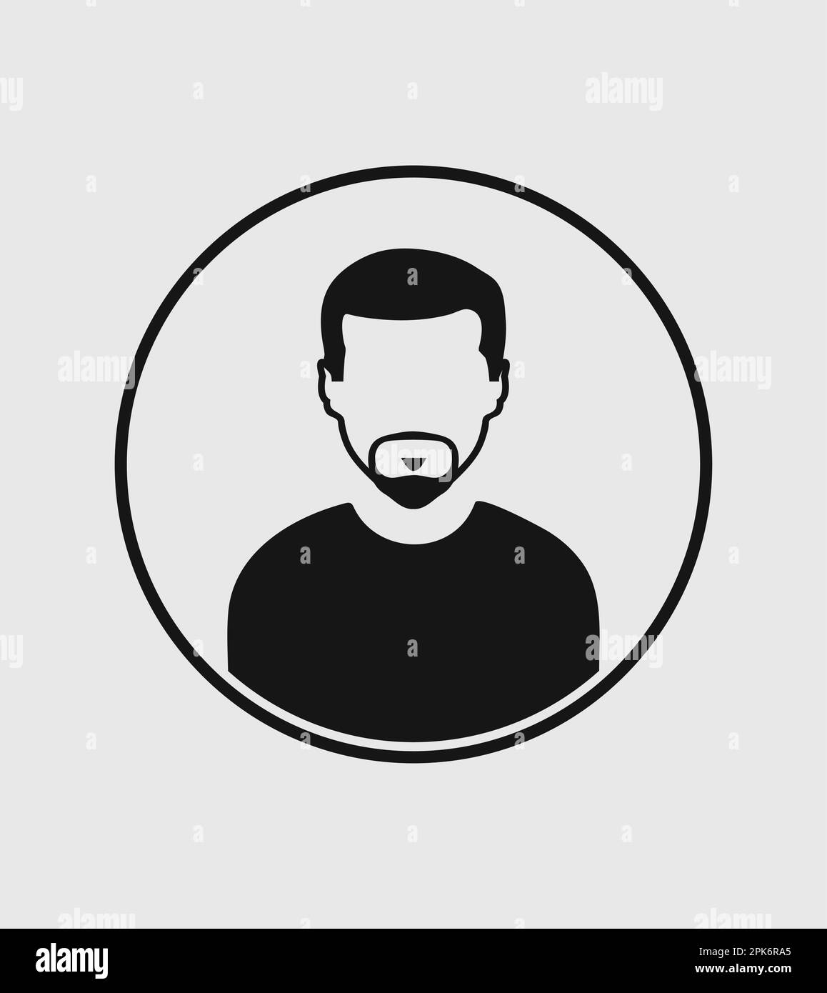Man profile Icon with circle shape on gray Background Stock Vector ...