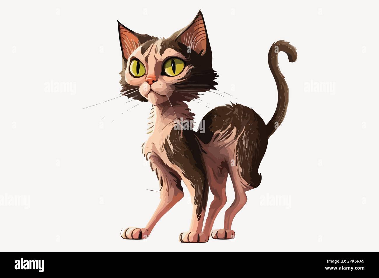 Cat full body character cartoon vector illustration Stock Vector Image ...