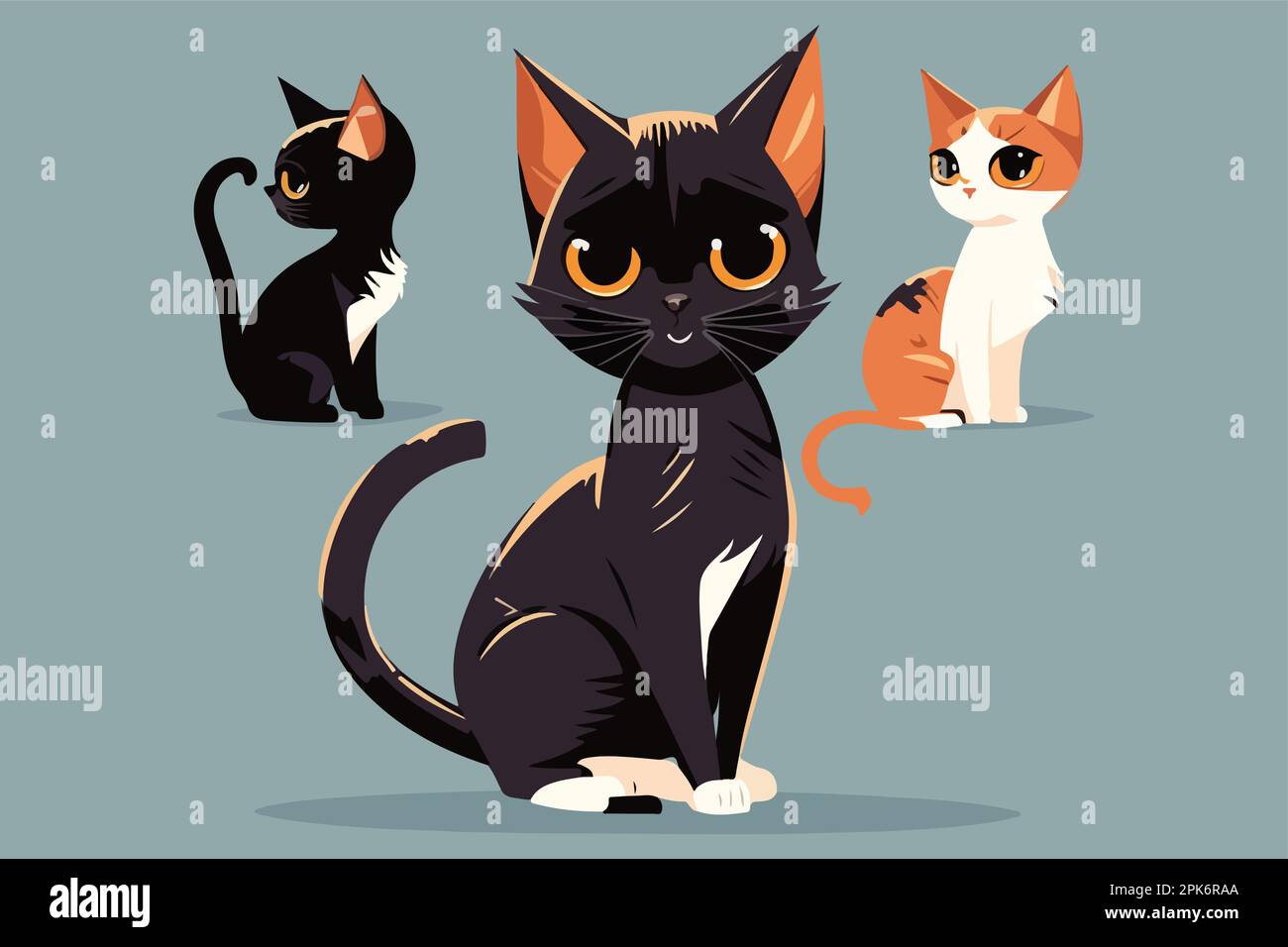 Cartoon cat full body scary Stock Vector Images - Alamy