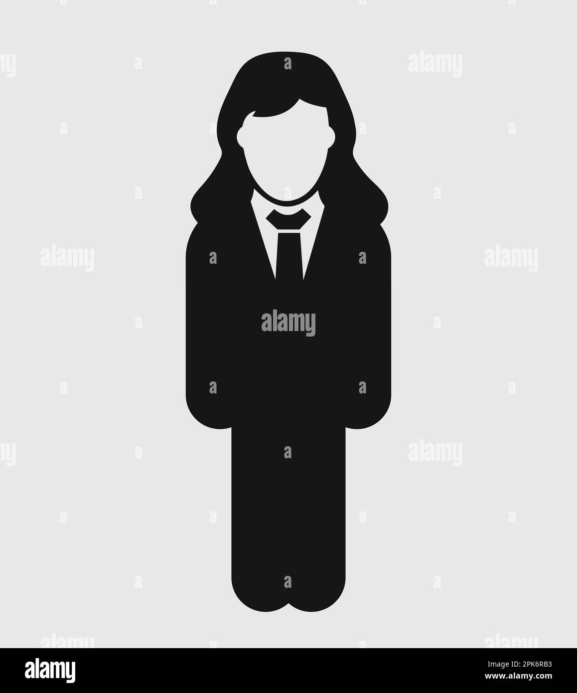 Standing Corporate Woman Icon. Flat style vector EPS Stock Vector Image ...