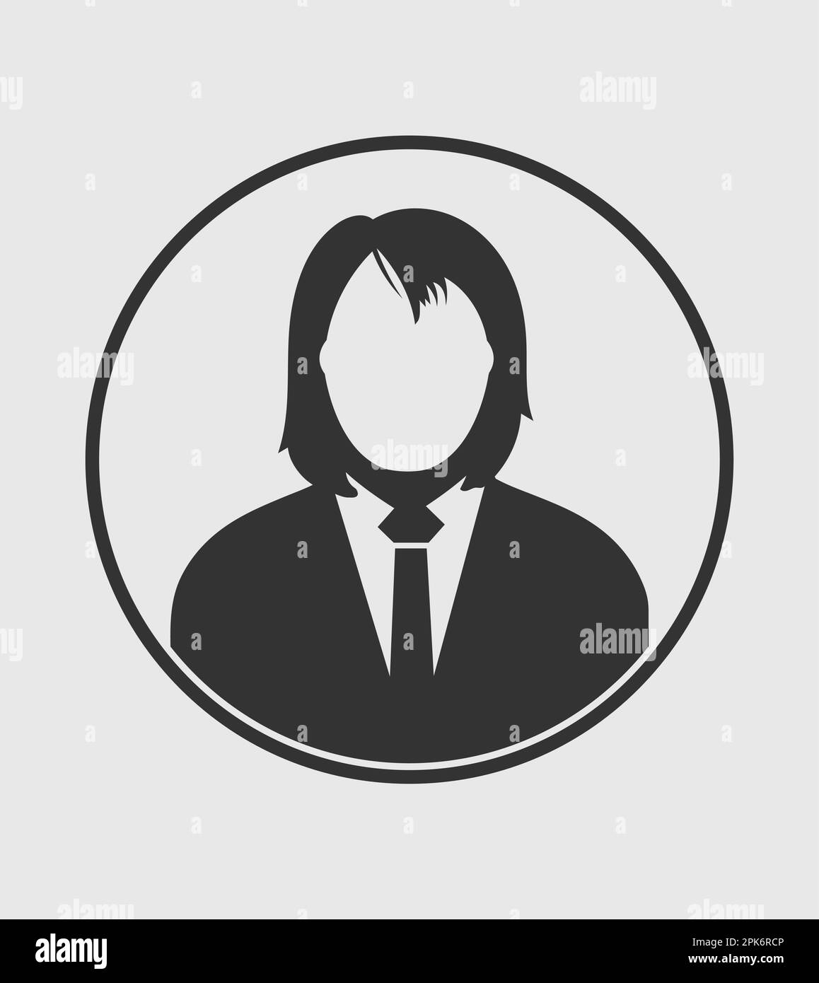 Corporate woman Icon with circle shape. Flat style vector EPS Stock ...