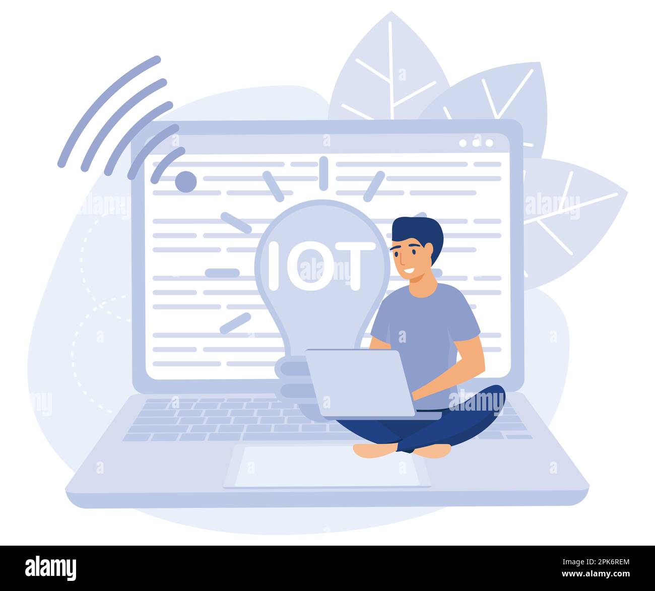 Programming team concept, Computer games, virtual world and IoT ...
