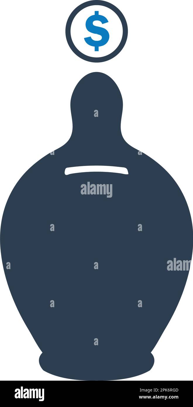 Money Box Icon. Flat style vector EPS Stock Vector Image & Art - Alamy