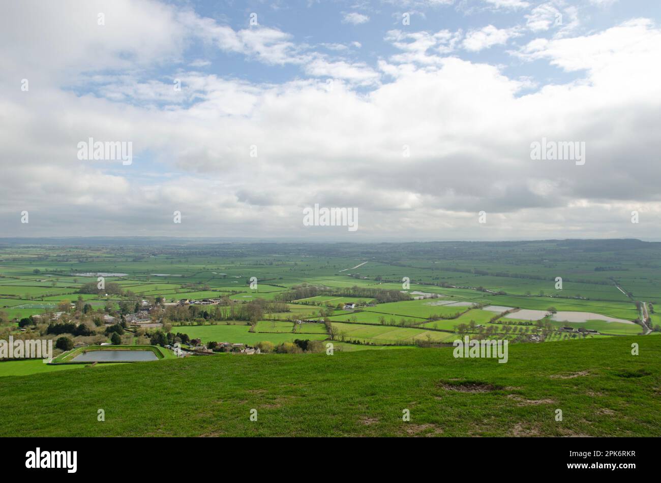 Glastonbury tor panorama hi-res stock photography and images - Alamy