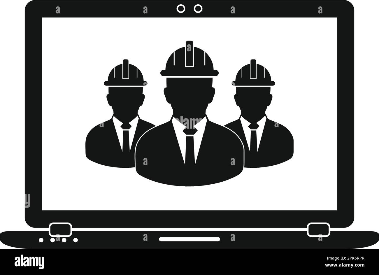 Online Engineering Servicing Help Icon Set. Flat style vector eps Stock ...