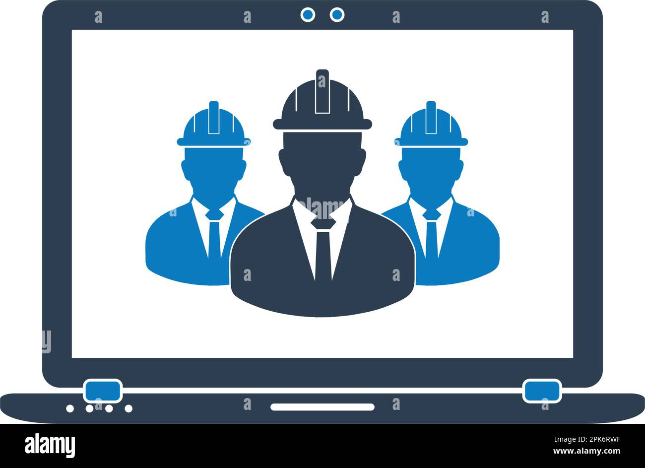 Online Engineering Servicing Help Icon Set. Flat style vector eps Stock ...