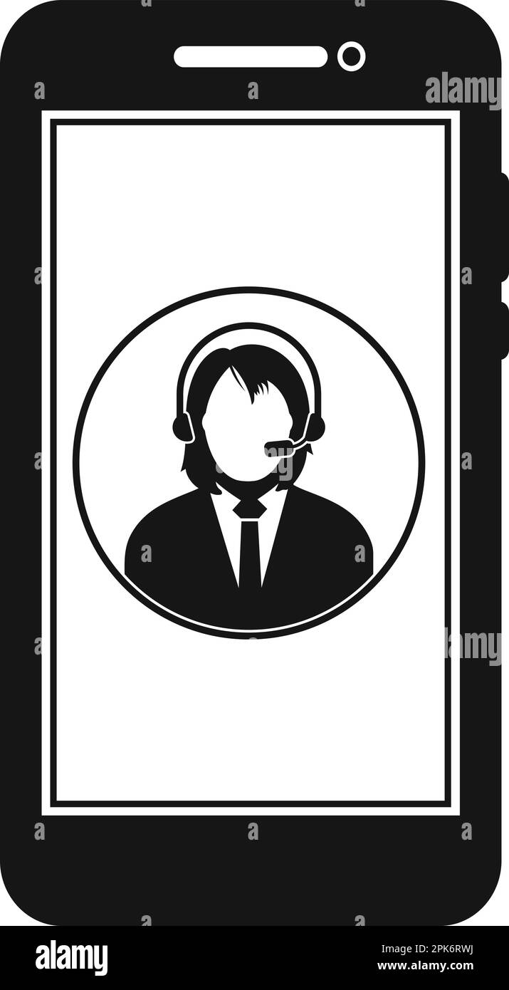 Online Customer Service Icon. Flat style vector EPS Stock Vector Image ...