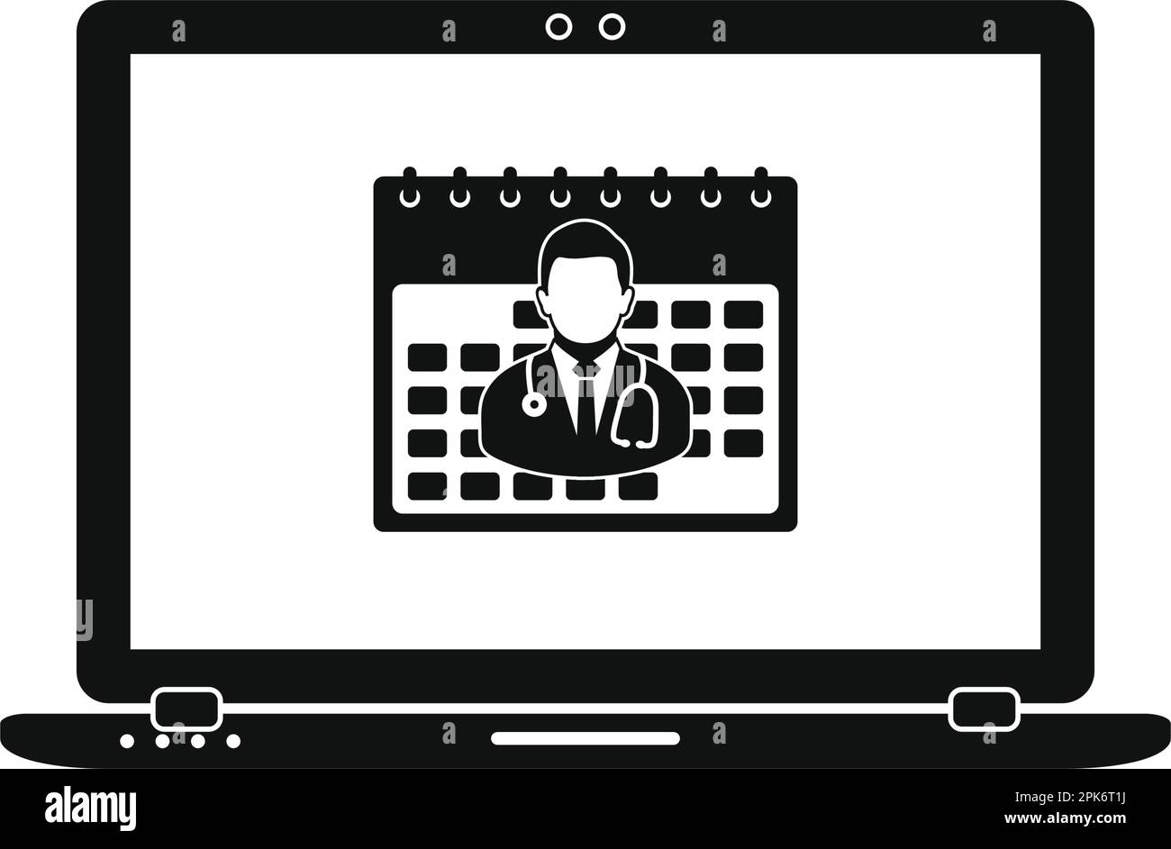 Online Doctor Appointment Icon. Flat style vector EPS Stock Vector ...