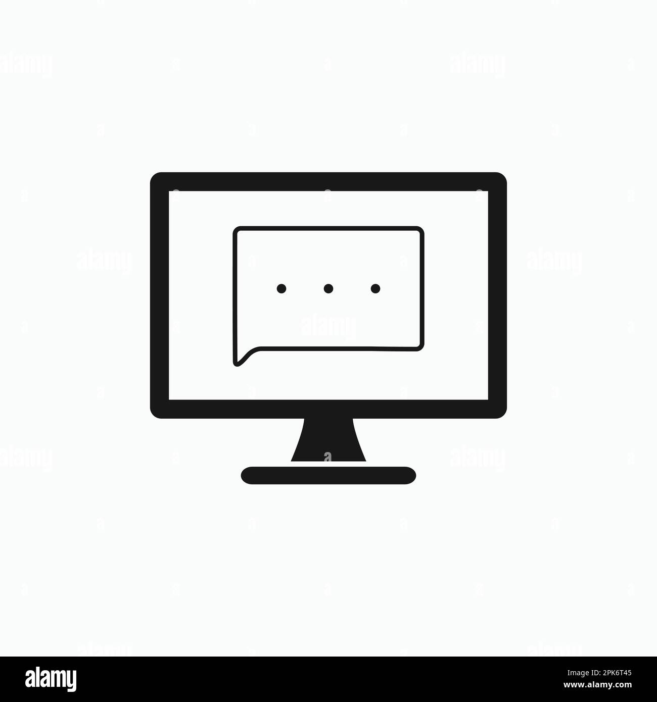 Online chatting icon. Flat style vector EPS Stock Vector Image & Art ...