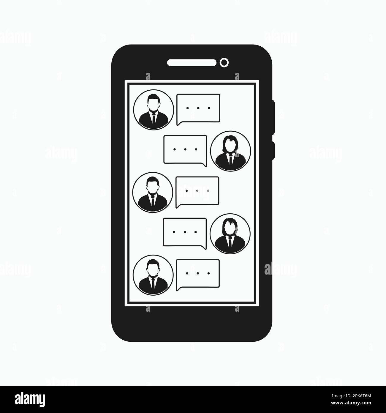 Online chatting icon. Flat style vector EPS Stock Vector Image & Art ...