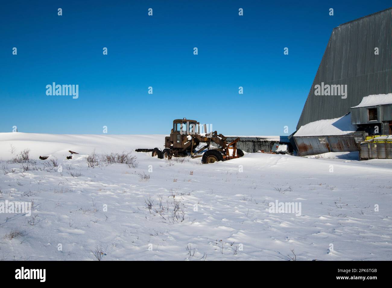 Black Brant rocket launcher at the decommissioned rocket range in ...