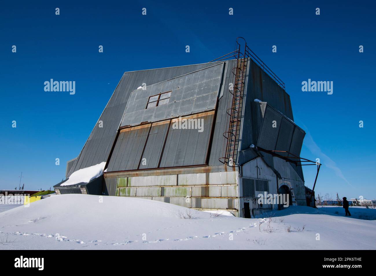 Black Brant rocket launcher at the decommissioned rocket range in ...